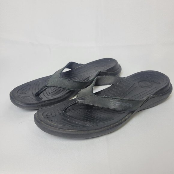 CROCS | Shoes | Crocs Walu Express Flip Flop Sandals Mens Size Black ...